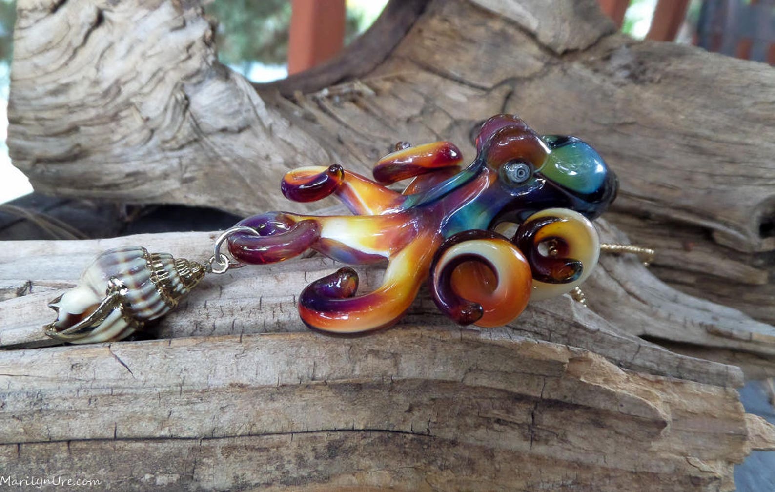 The Shell Catcher Kraken Collectible Wearable Boro Glass - Etsy