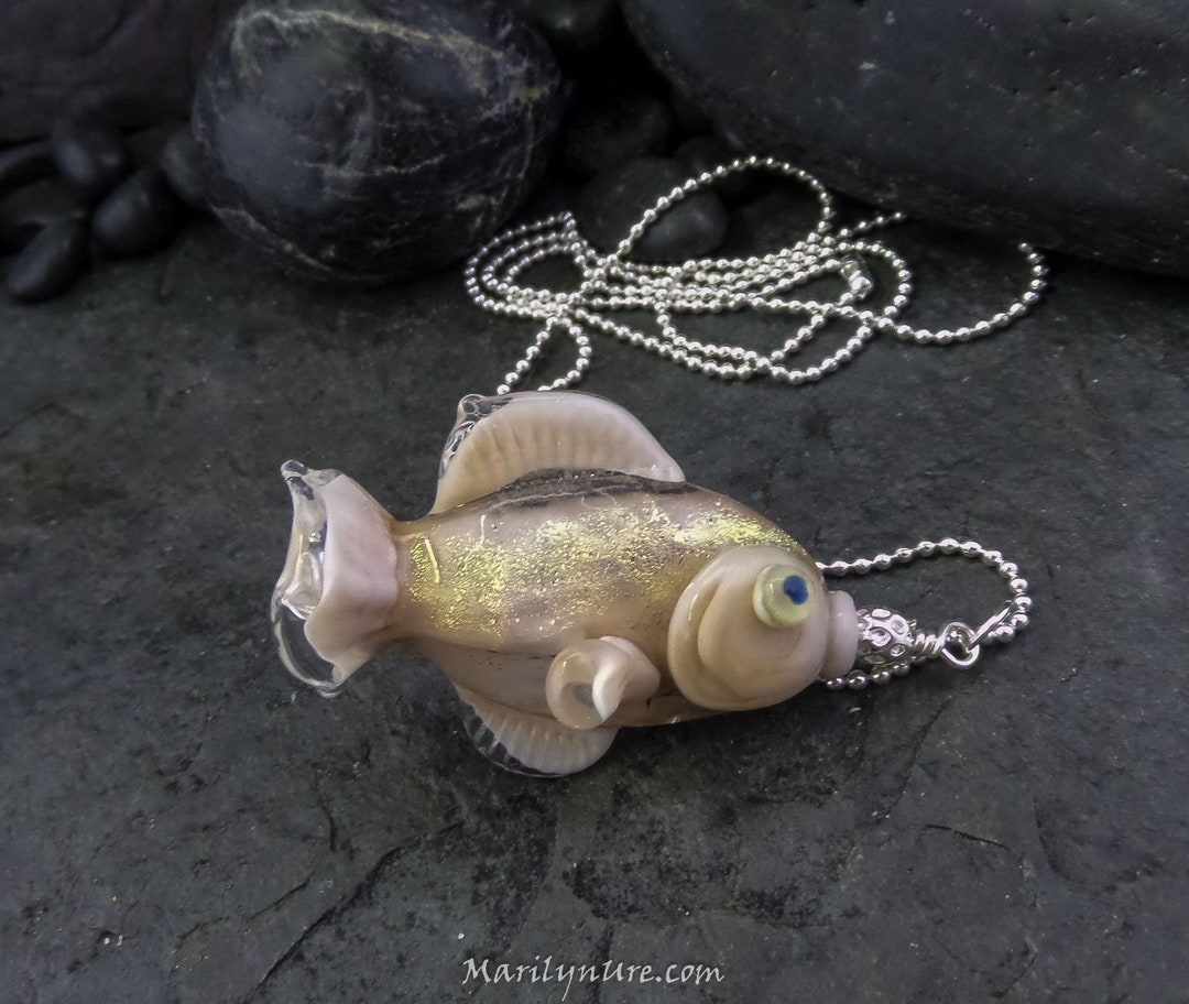 Antique Lace Goldfish Glass Pendant - Etsy