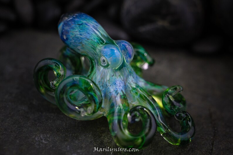 The Opaline Green Kraken Collectible Wearable Boro Glass Octopus ...