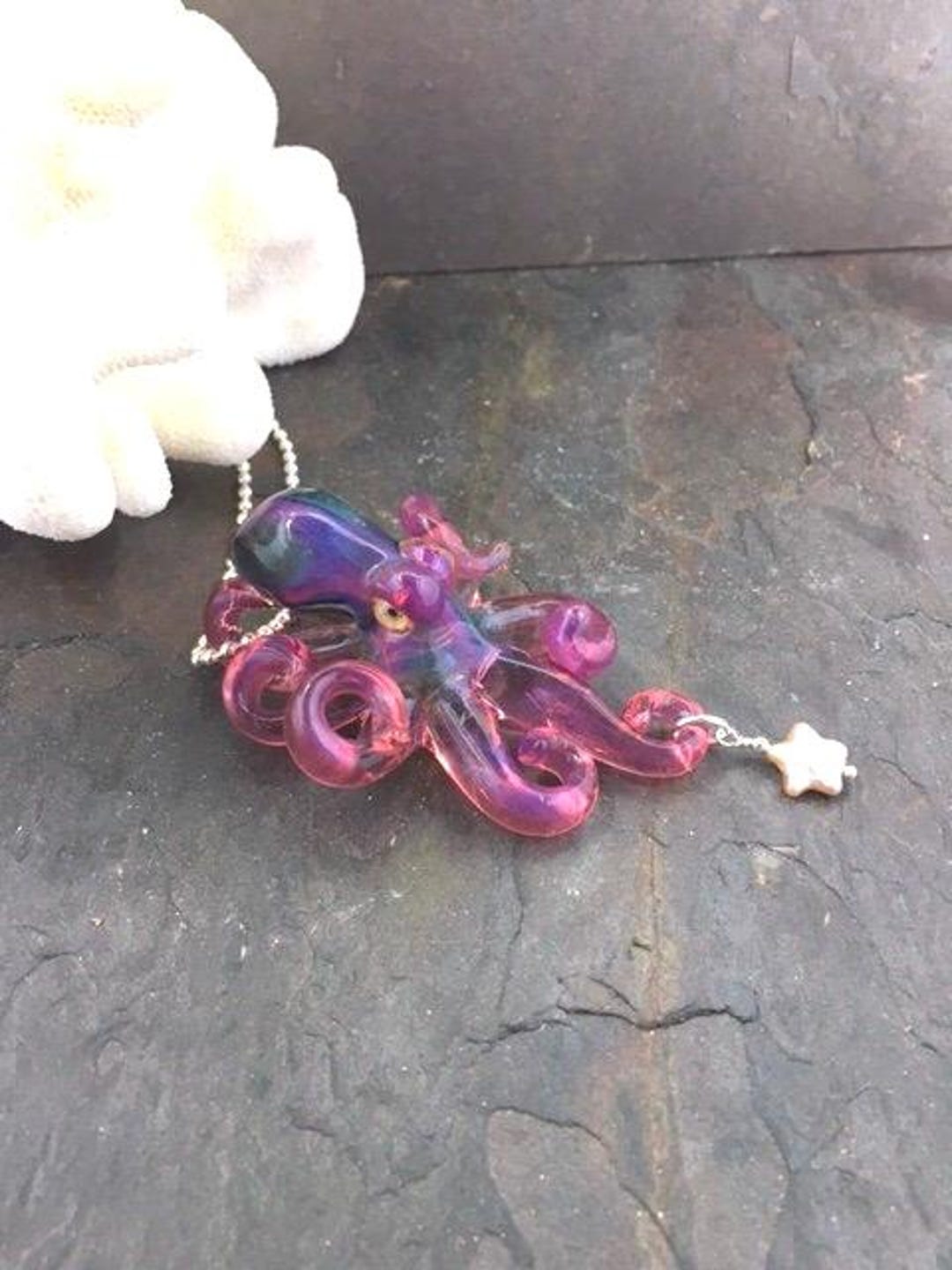 The Telemagenta Pearl Kraken Collectible Wearable Boro Glass Octopus ...