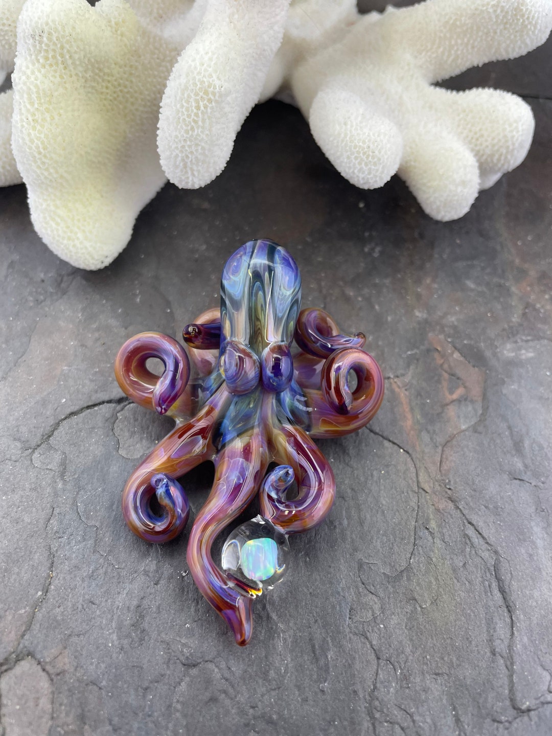 The Little Passion Opal Catcher Kraken Collectible Wearable Boro Glass ...
