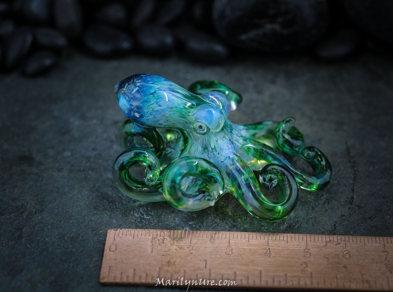 The Opaline Green Kraken Collectible Wearable Boro Glass Octopus ...