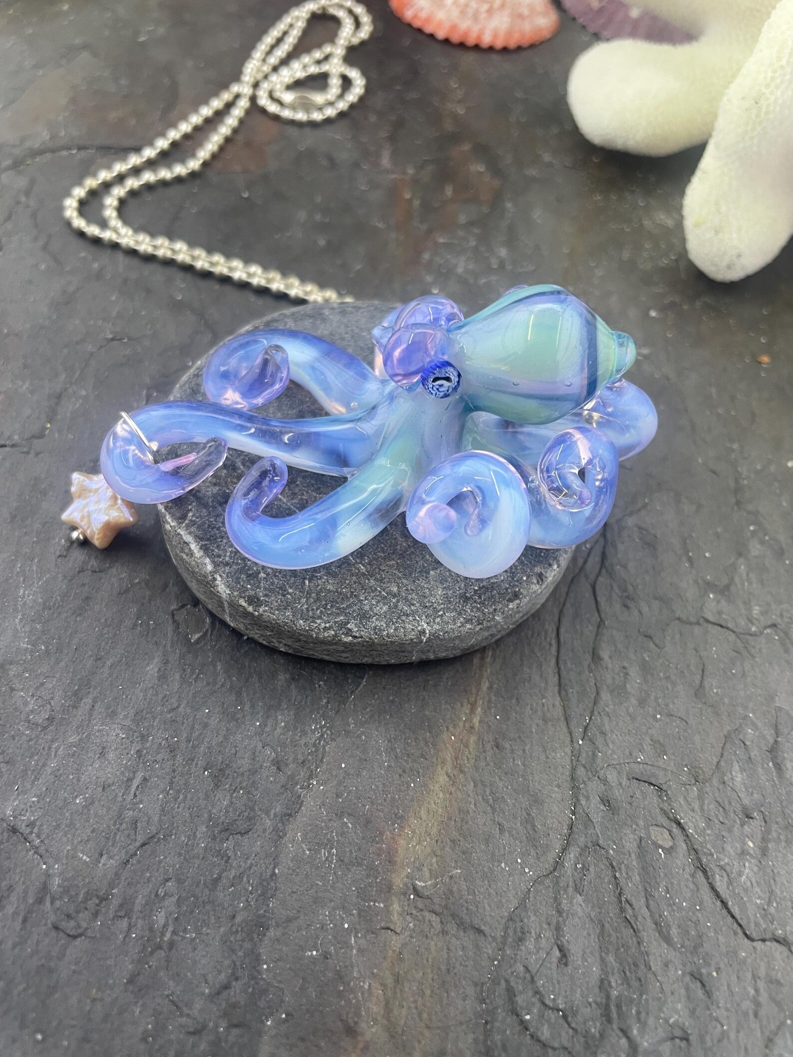The Neverland Kraken Collectible Wearable Boro Glass Octopus Necklace ...