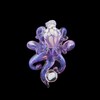 The Lustrous Blue Alien Kraken Collectible Wearable Boro Glass Octopus ...