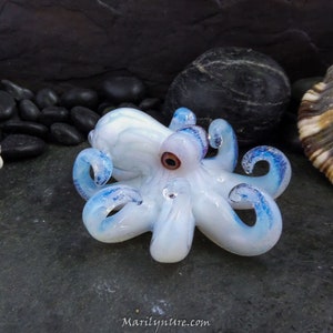 The Little Secret White Kraken Collectible Wearable Boro Glass Octopus ...