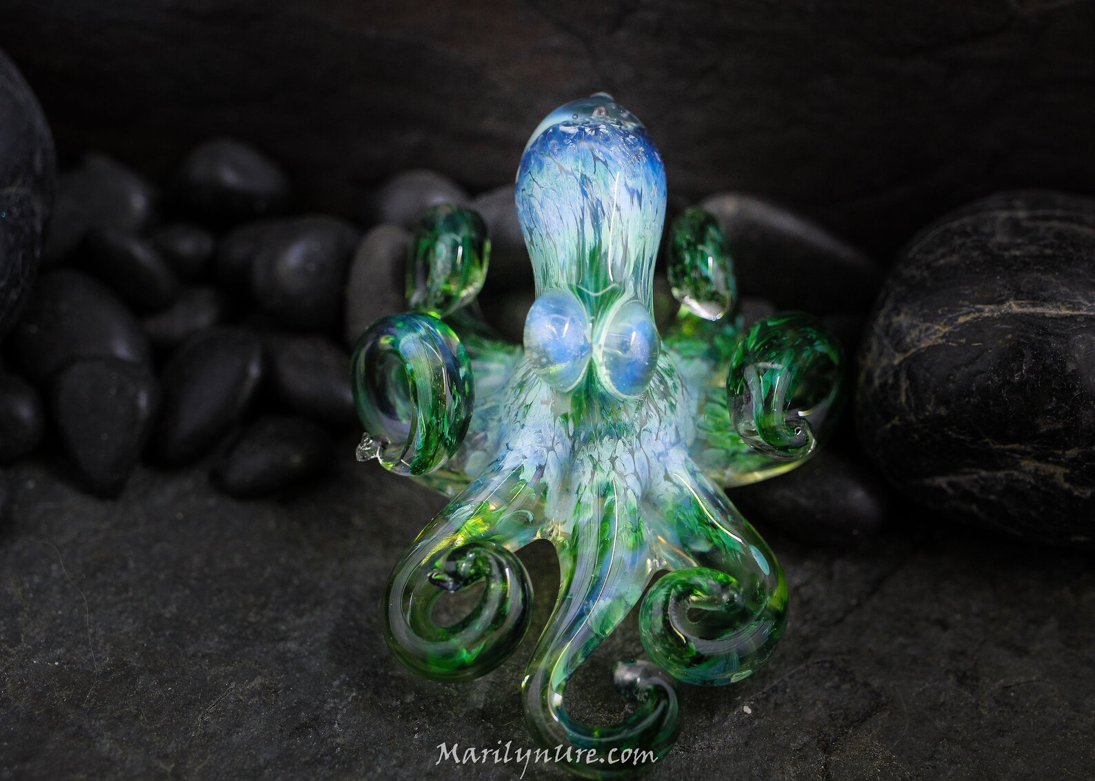 The Opaline Green Kraken Collectible Wearable Boro Glass Octopus ...