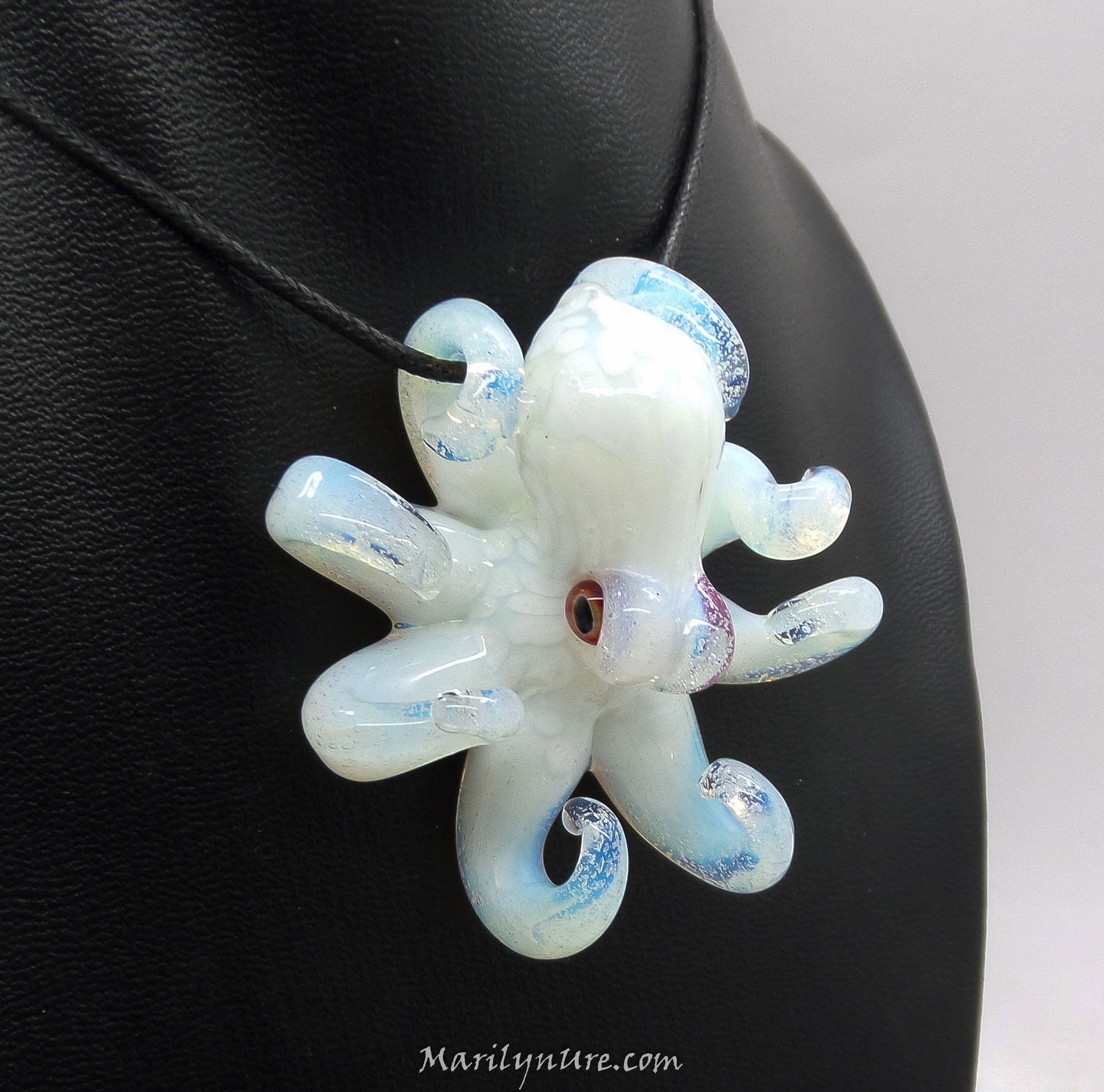 The Little Secret White Kraken Collectible Wearable Boro Glass Octopus ...