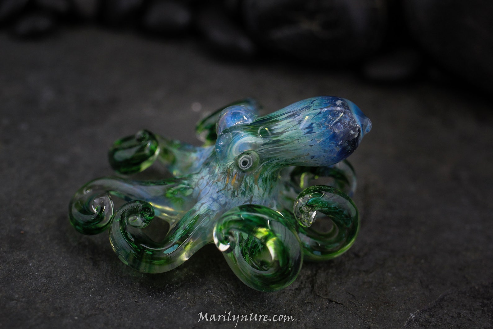 The Opaline Green Kraken Collectible Wearable Boro Glass Octopus ...