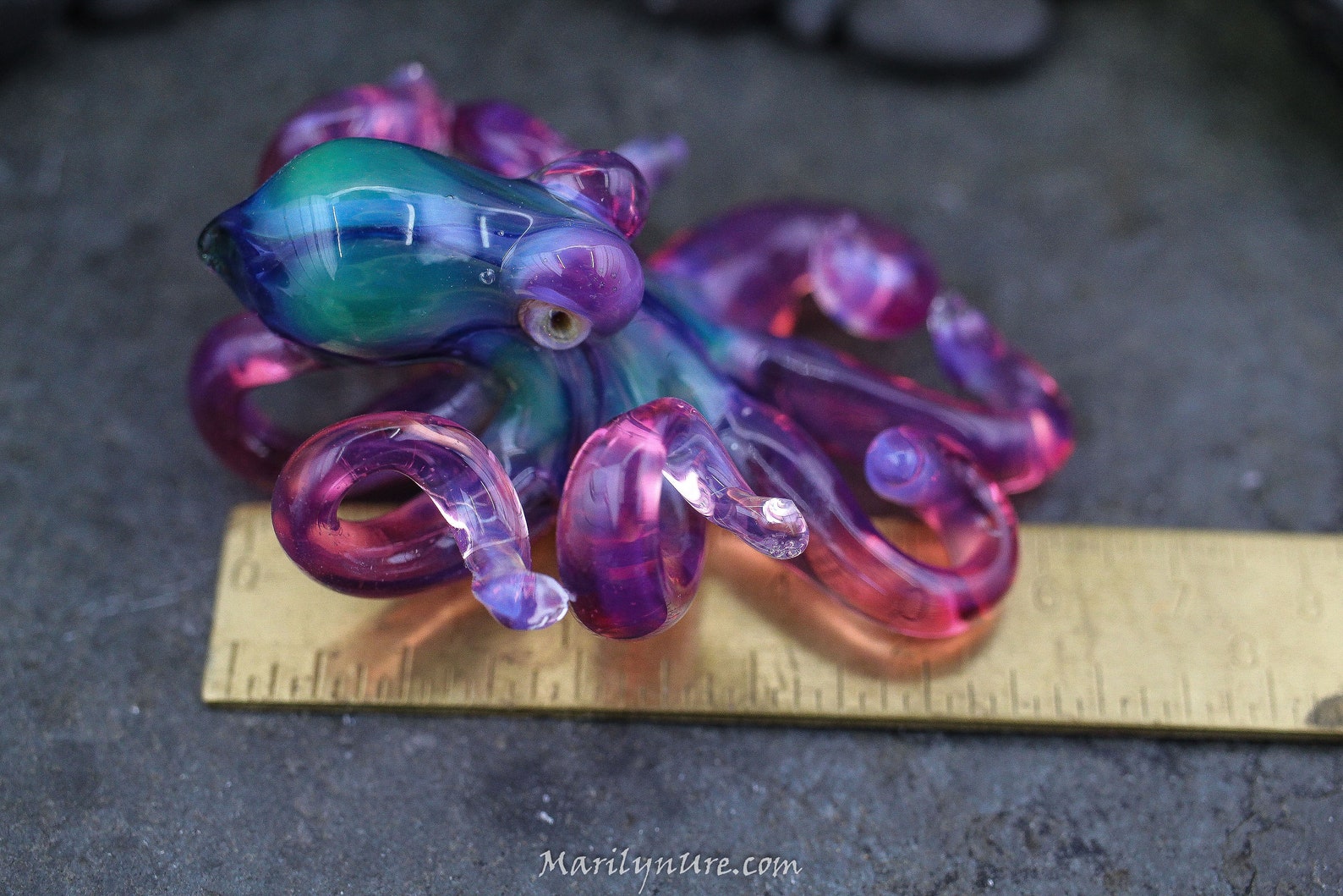 The Lunar Telemagenta Kraken Collectible Wearable Boro Glass | Etsy