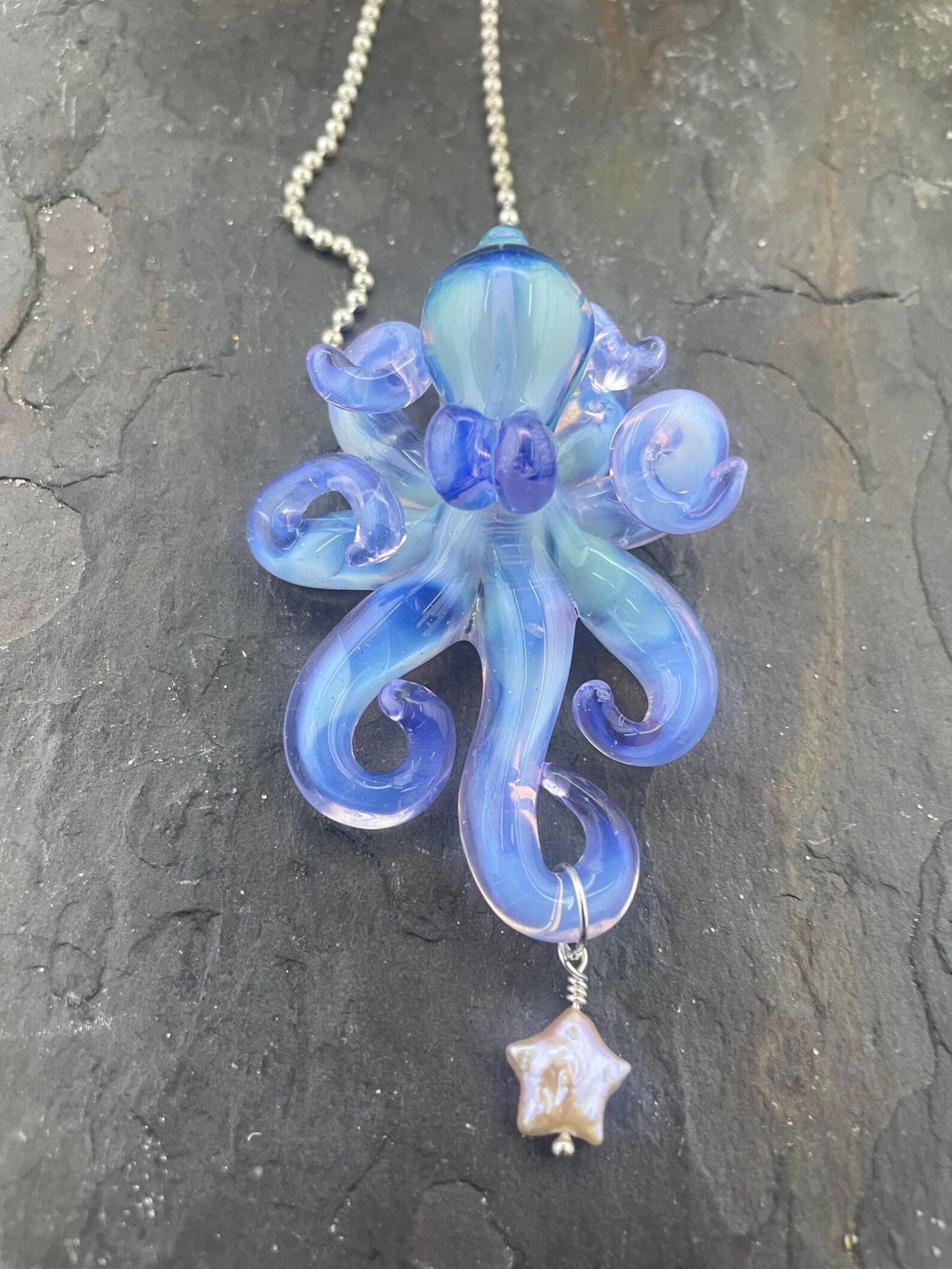 The Neverland Kraken Collectible Wearable Boro Glass Octopus Necklace ...