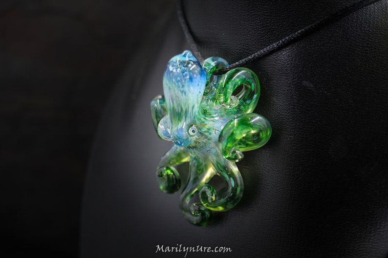 The Opaline Green Kraken Collectible Wearable Boro Glass Octopus ...
