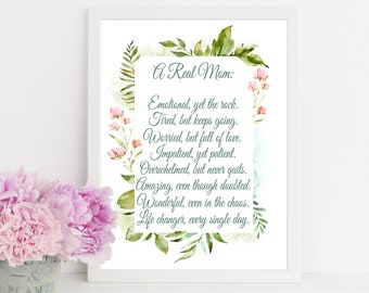 Mother's Day Print wall art quotes quotes poster poster | Etsy