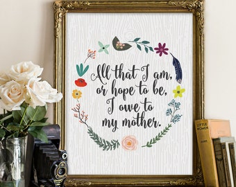 Mother Quote Poster - Etsy