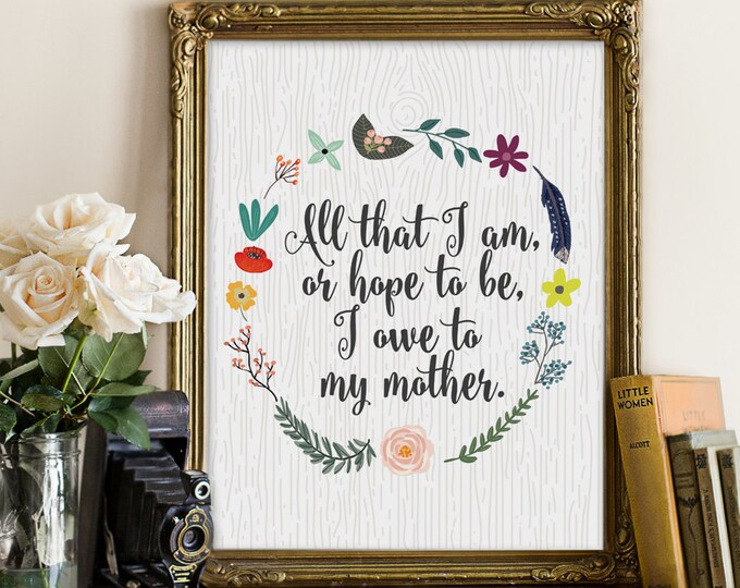 Mother's Day Print, Wall Art Quotes, Quotes Poster, Poster Quote, Quote ...