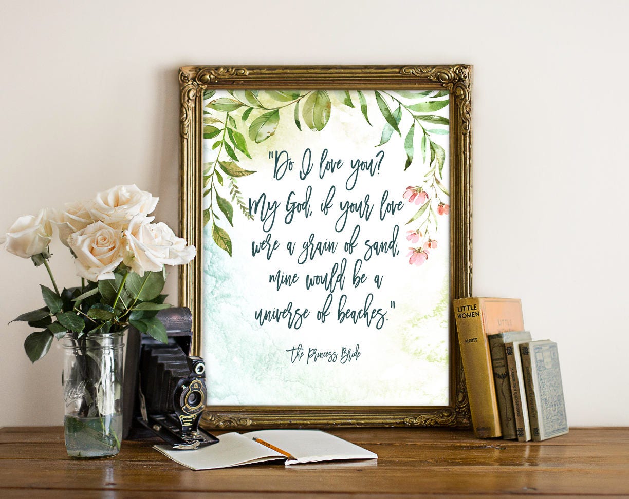 Princess Bride Quote Romantic Quote Valentine's Day | Etsy