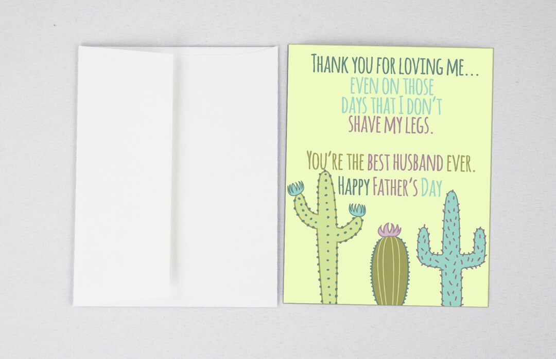 Cactus, Husband Card, Husband Father's Day Card, Funny Father's Day ...