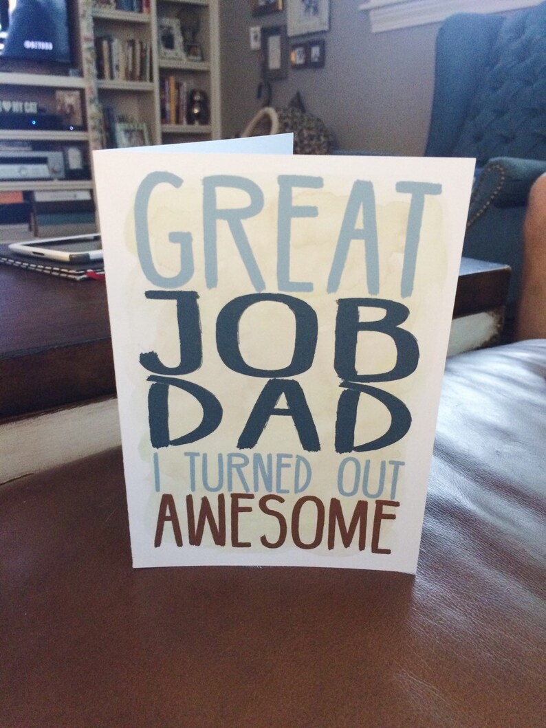Great Job Dad Card Father's Day Card Greeting Card - Etsy