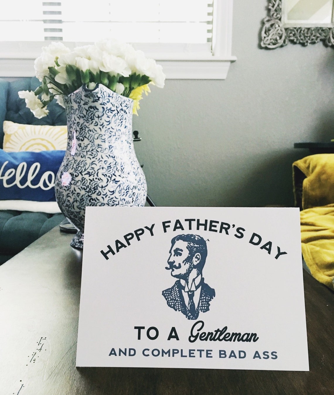 Gentleman and Bad Ass Card Funny Father's Day Card | Etsy