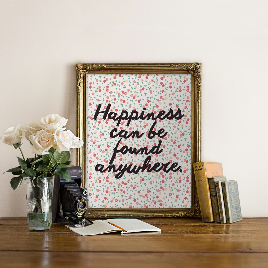 Happiness Quote, Wall Art Quotes, Quotes Poster, Poster Quote, Quote ...