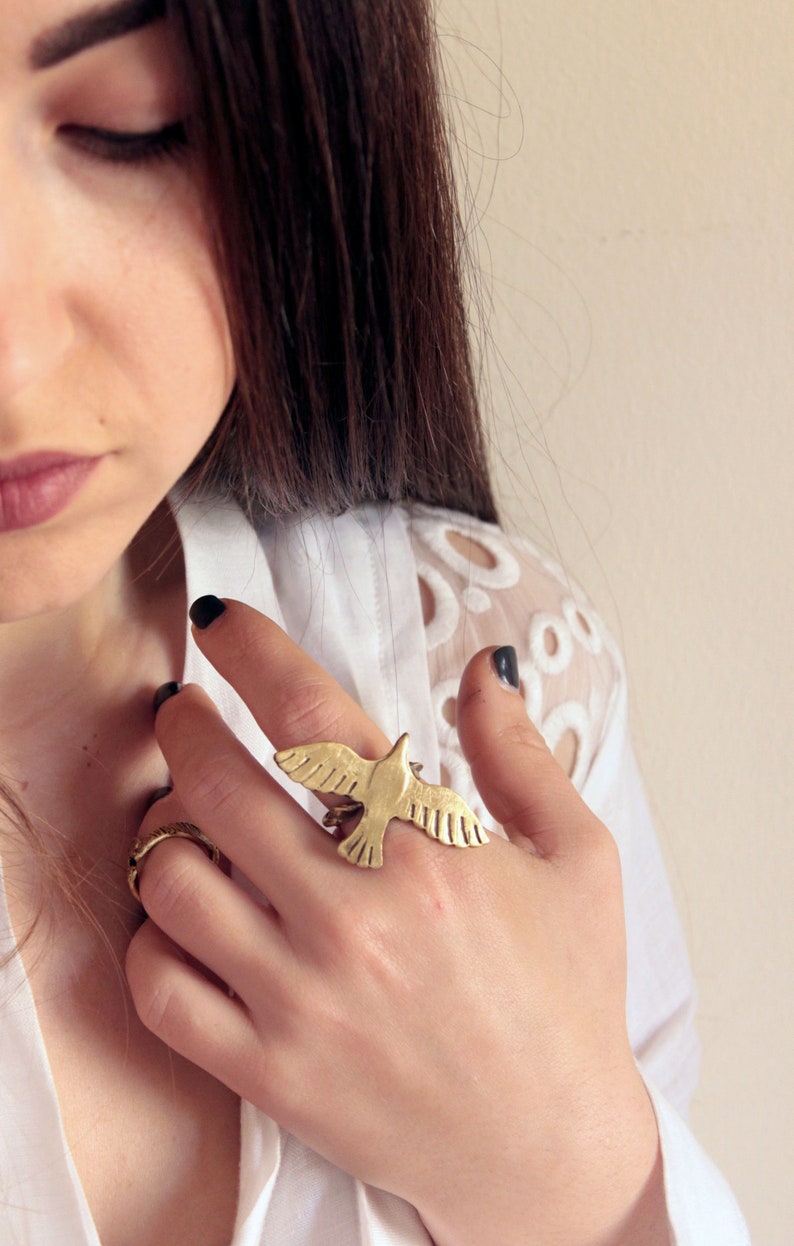 Seagull Bird Ring Flying Birds Ring Bird Lover Gift | Etsy