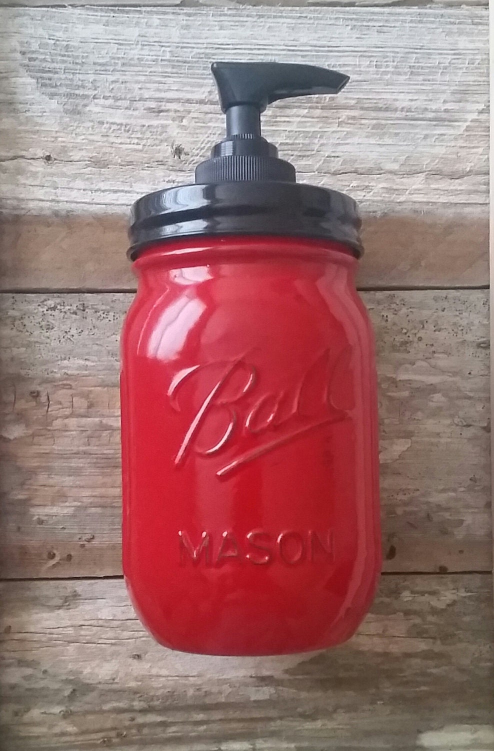 Country Living Vintage Red Soap Dispenser - Etsy