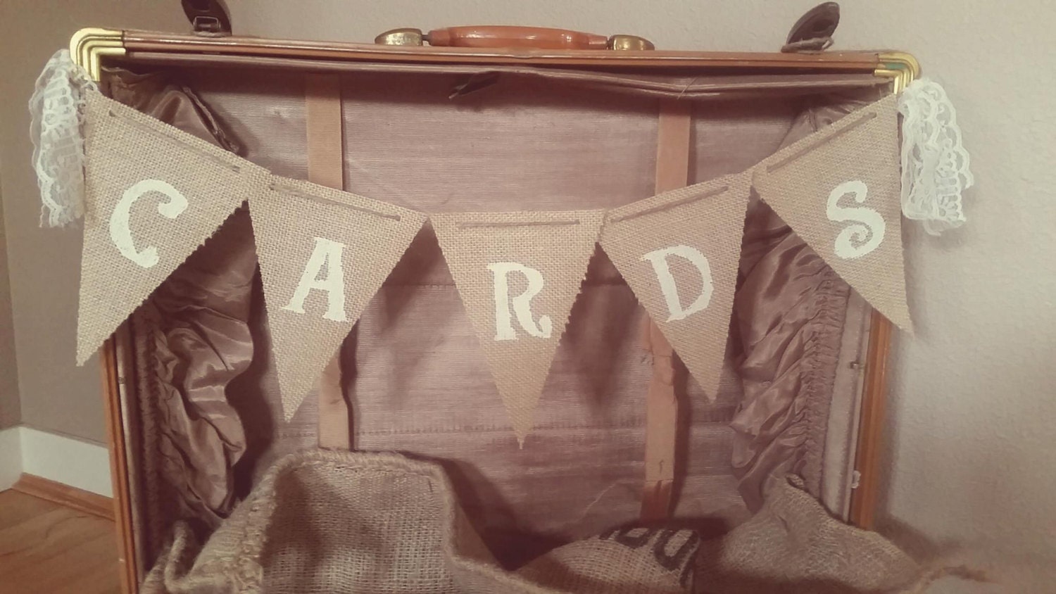 Burlap Cards Banner - Etsy