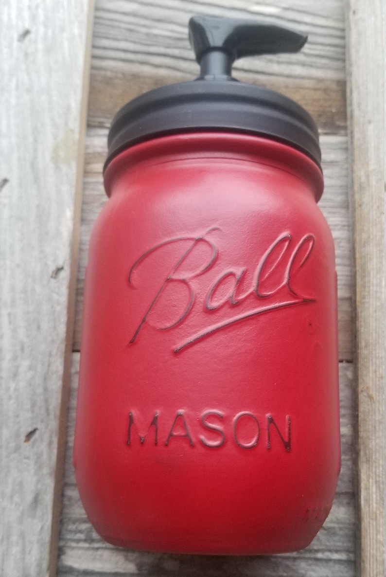 Country Living Vintage Red Soap Dispenser - Etsy