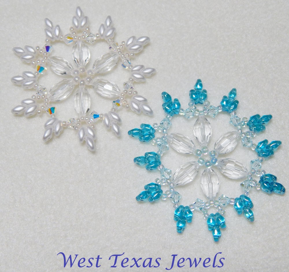 Snowflake 7 Beaded Ornament Pattern - Etsy