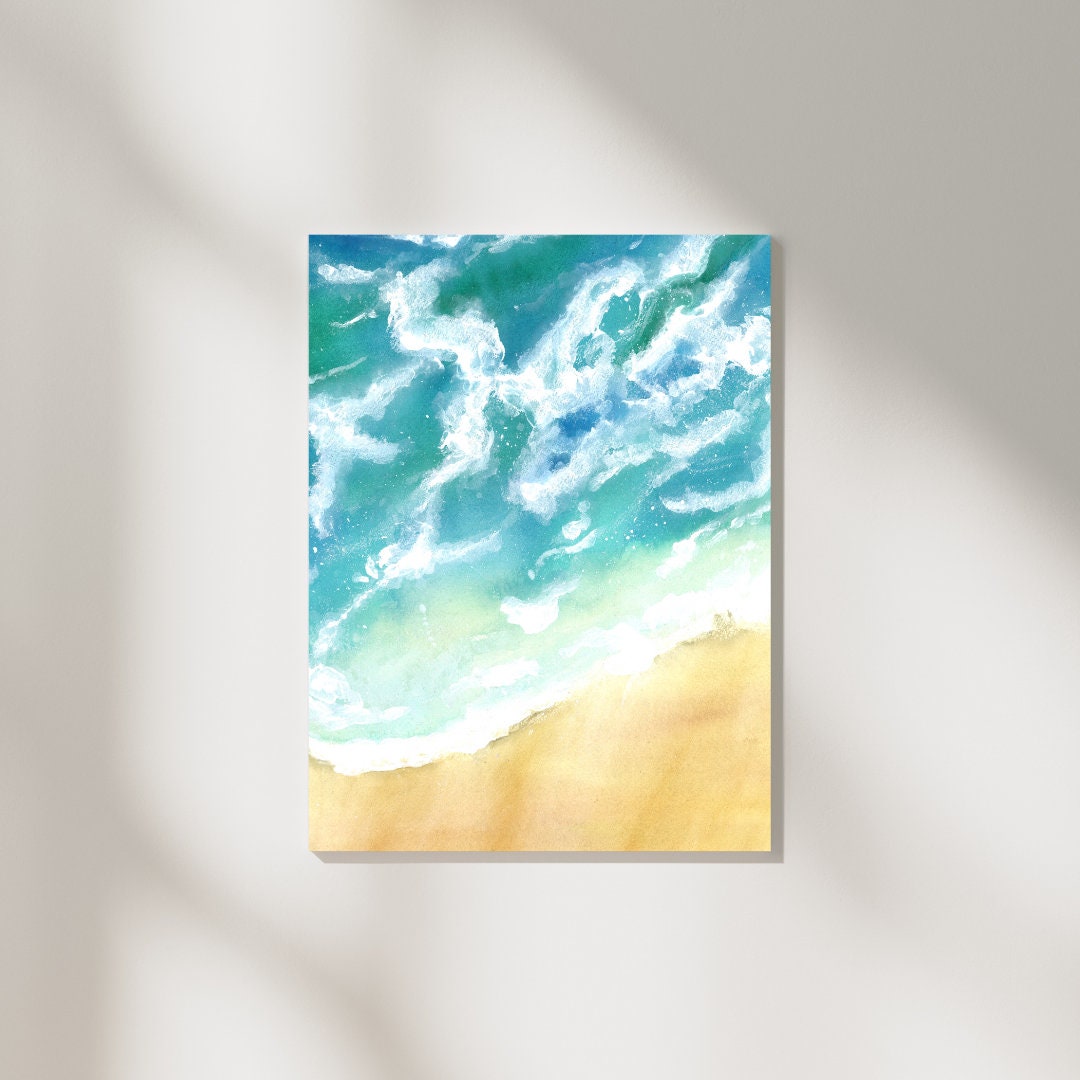 Beach Wave Art Print Digital Download - Etsy