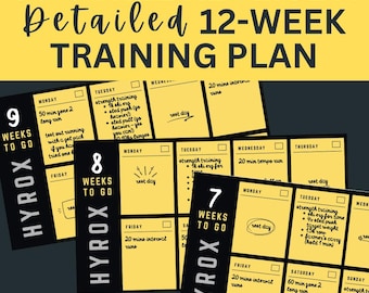 Hyrox Training Plan | 12 Week Program Digital Download - Etsy