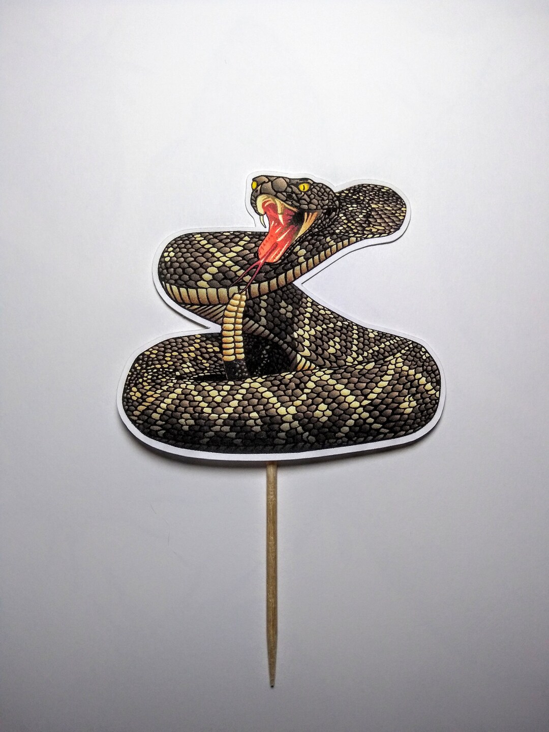 Rattle Snake Cupcake Toppers, Birthday, Snake Cupcake Toppers - Set of ...