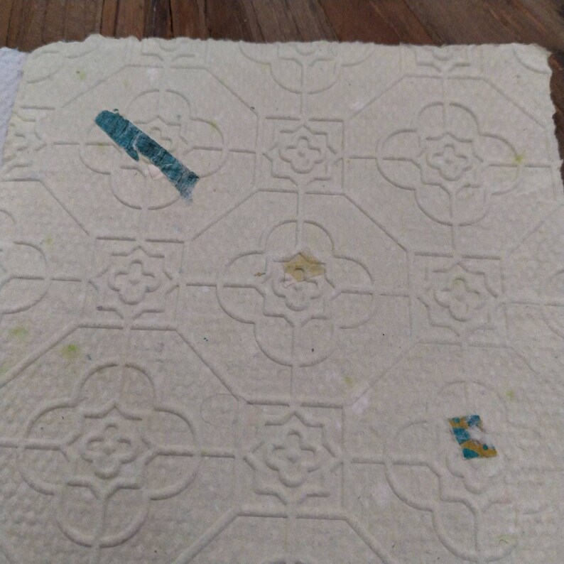 Handmade Paper Embossed Handmade Paper for Junk Journaling or Crafting ...