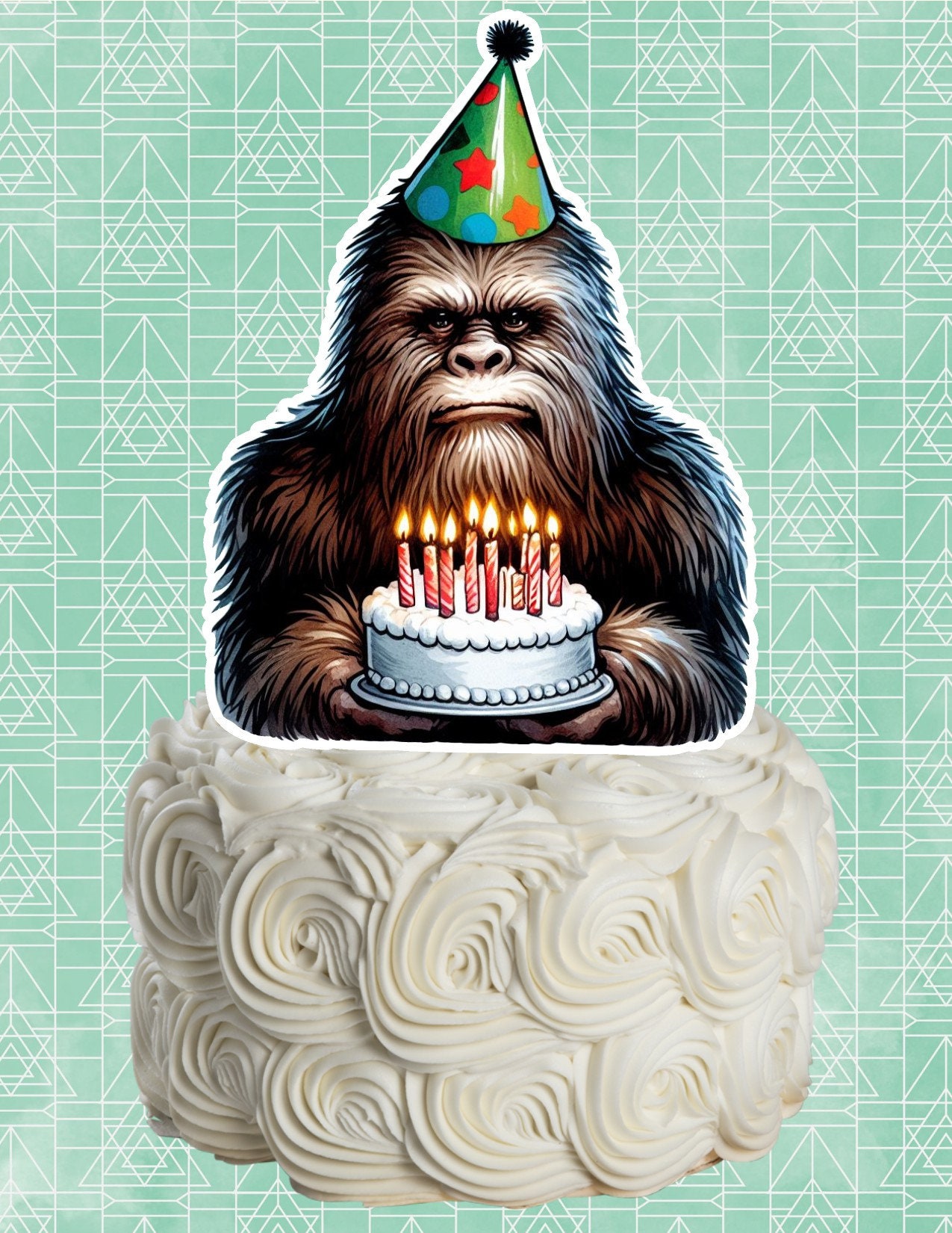 Bigfoot Cupcake Toppers, Bigfoot Party, Bigfoot Cupcake Toppers Set of ...