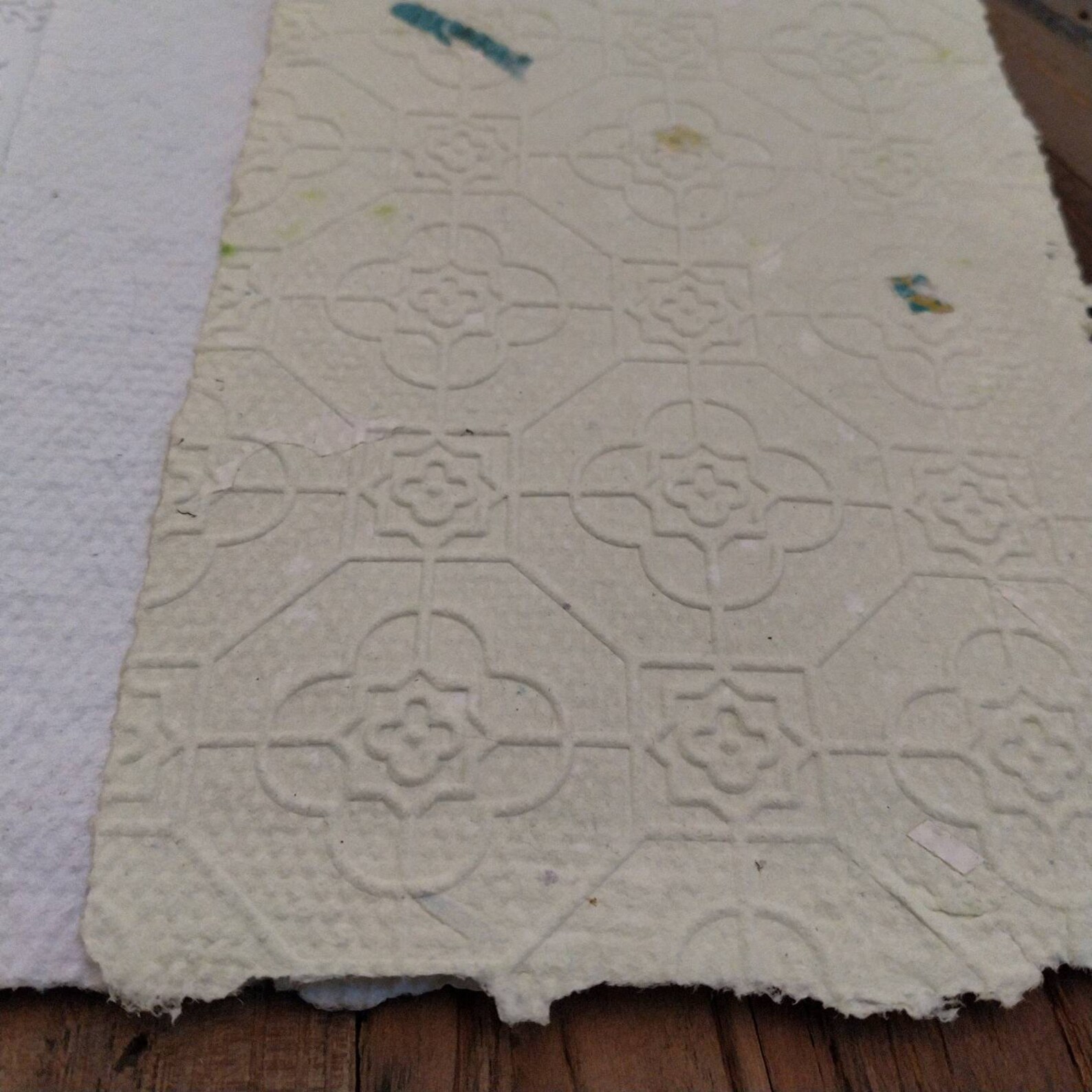 Handmade Paper Embossed Handmade Paper for Junk Journaling or Crafting ...