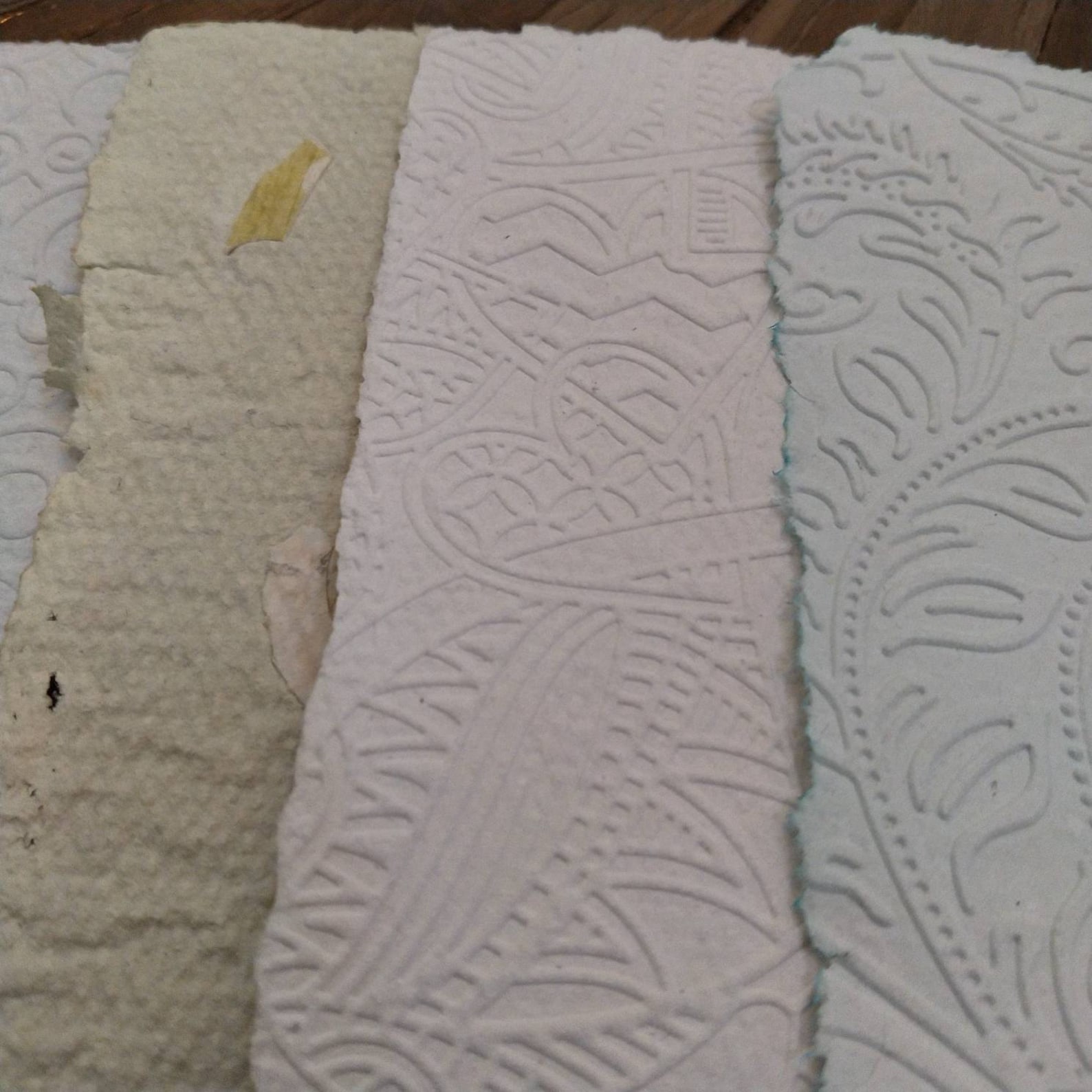 Handmade Paper Embossed Handmade Paper for Junk Journaling or Crafting ...