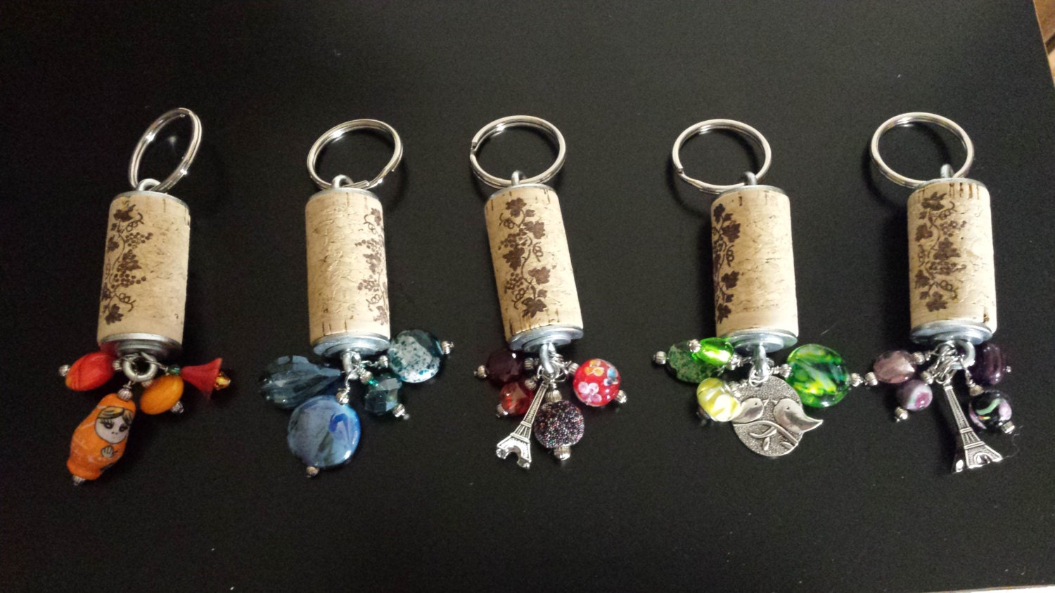Wine Cork Keychains - Etsy