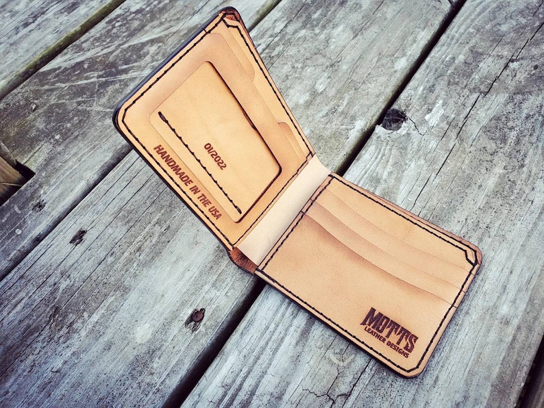 Handcrafted legend Billfold in Natural Vegetable - Etsy