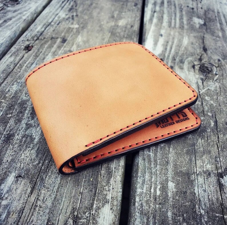 Handcrafted legend Billfold in Natural Vegetable - Etsy