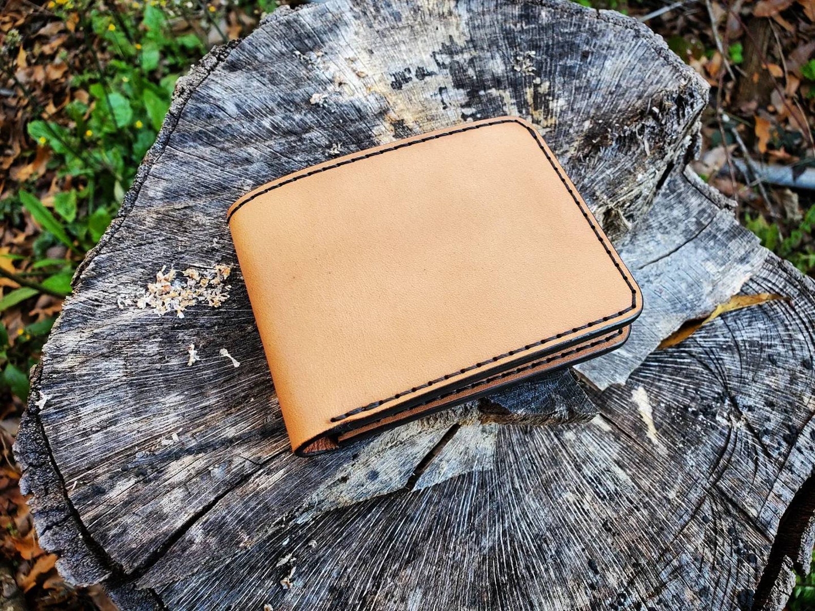 Handcrafted legend Billfold in Natural Vegetable - Etsy