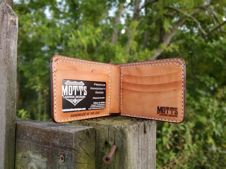 Handcrafted legend Billfold in Natural Vegetable - Etsy