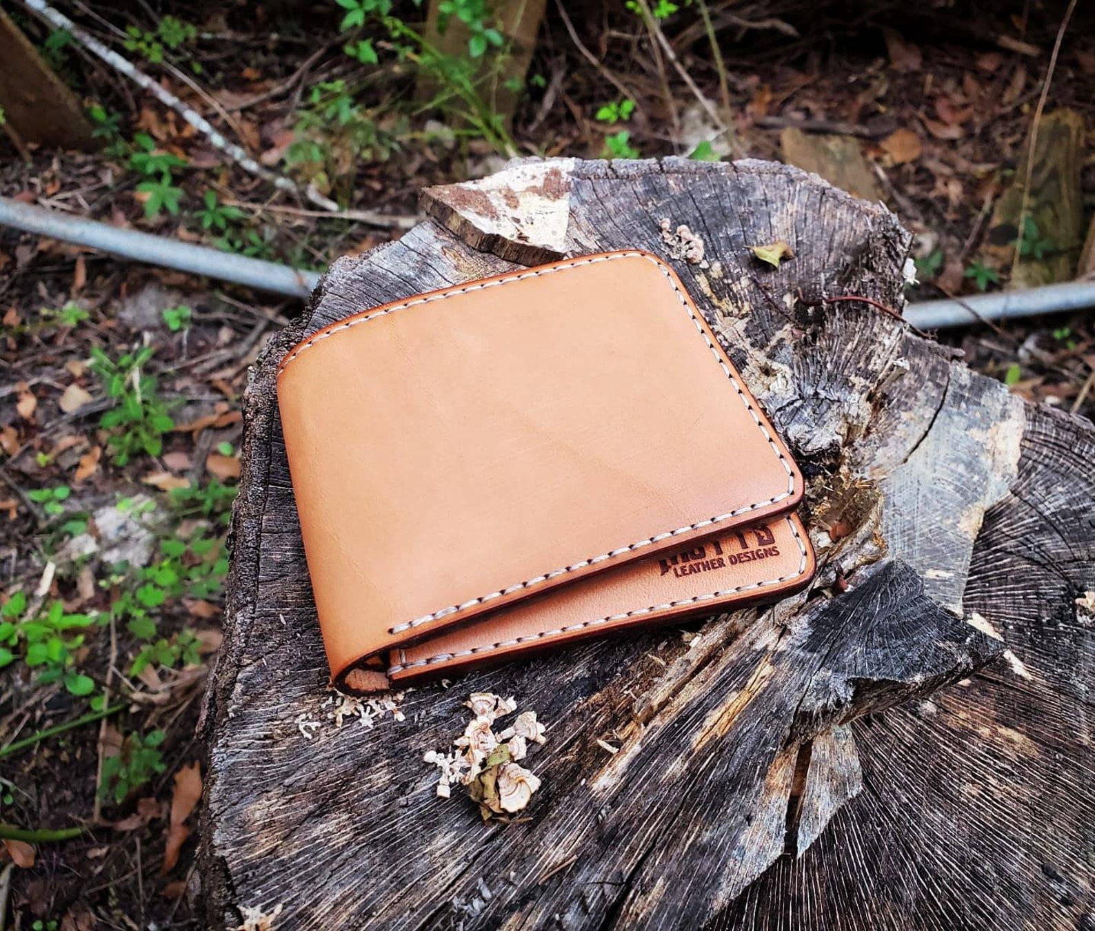 Handcrafted legend Billfold in Natural Vegetable - Etsy