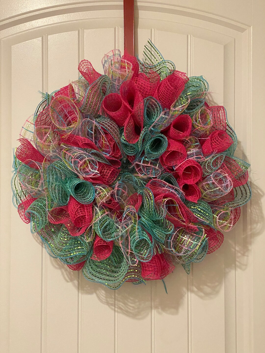 22 Spring Deco Mesh Wreath - Etsy