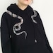 Snake Handpainted Unique Hoodie, Designer Hoodie,designer Clothing ...