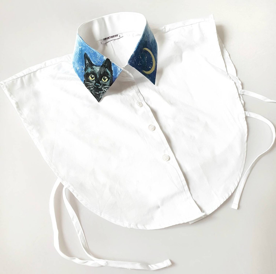 Black Cat Collar Cat Moon Collar Fake Collar Cat Accessories Cat Top ...