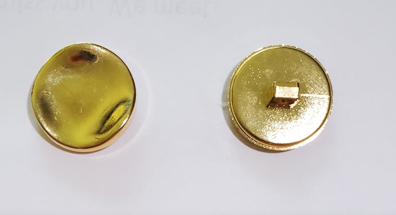 Abstract Squarish Gold Color Metal Shank Back Vintage Buttons - Etsy