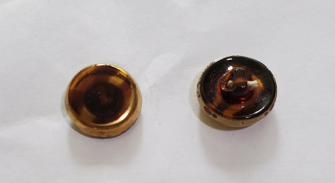 Vintage Amber Glass Buttons: Tiger Eye Shank Buttons 20L - 1/2 "- 13mm ...