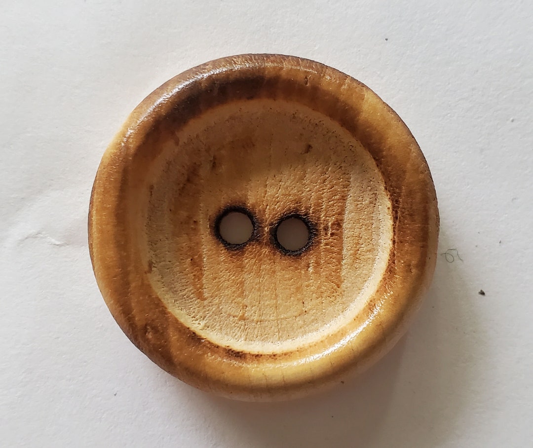 Vintage Burnt Oak Wood Buttons: 2 Hole 45L - 1 1/8" - 29mm (B281) - Etsy