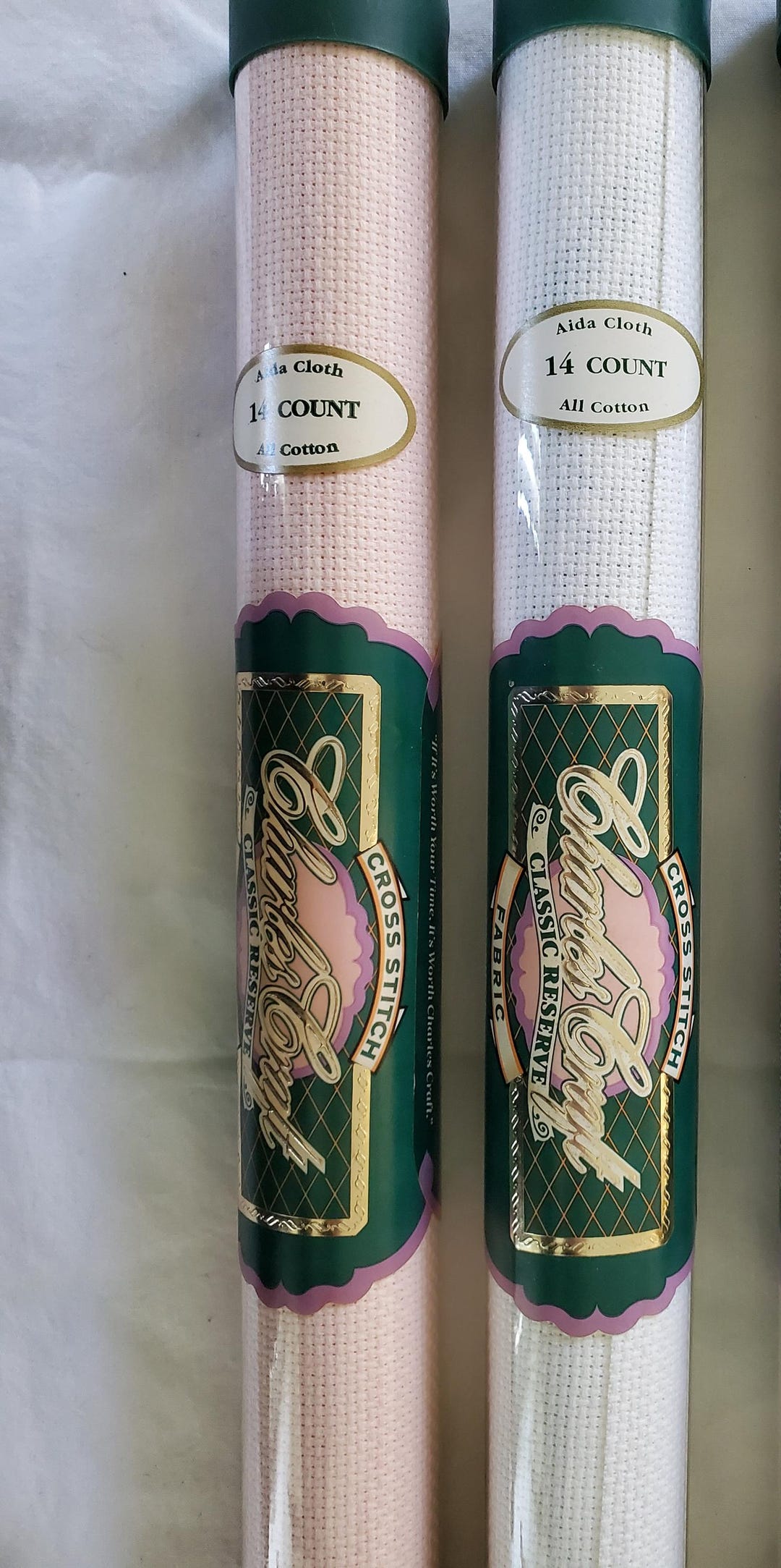 Charles Crafts Aida Cloth 14 Count All Cotton 15" X 18" Counted Cross ...
