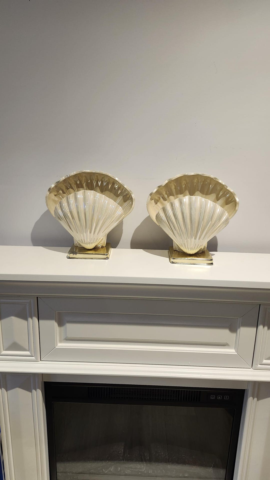 Vintage Shell Lamp Set, Clam Lamps, Beach Decor - Etsy