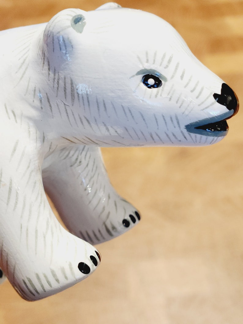 Ceramic Polar Bear Ocarina Funopolis 1995 Hand Painted Clay Whistle ...